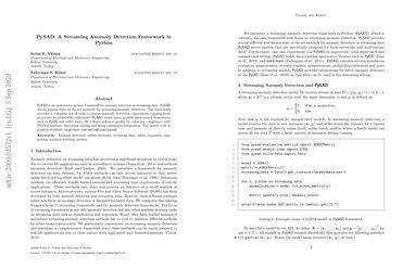 PySAD A Streaming Anomaly Detection Framework In Python Papers With Code