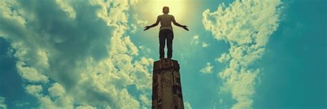 premium photo a guy perched on a metal object generative ai
