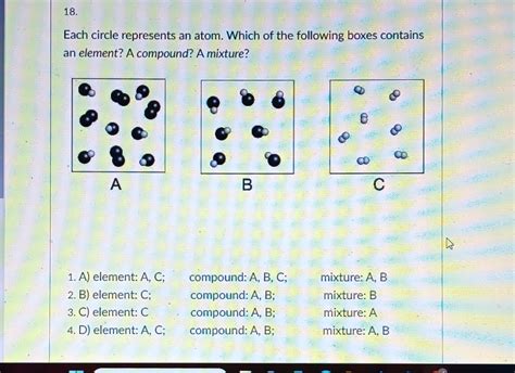 Solved Each Circle Represents An Atom Which Of The