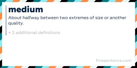 Medium Definition Meaning And Examples In English