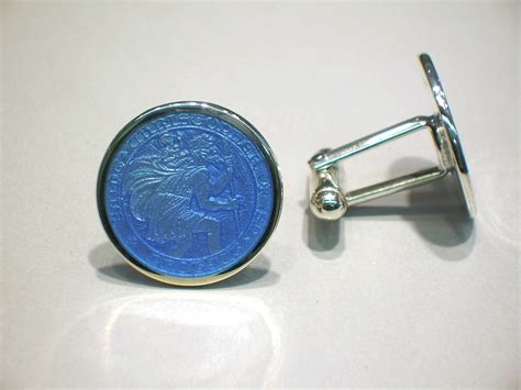 Sterling Silver Enamel St Christopher Cufflinks GBF Gifts