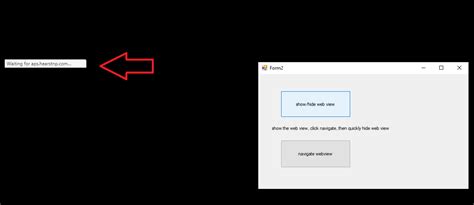 Status Bar Remains Visible When Parent Form Is Hidden Issue MicrosoftEdge