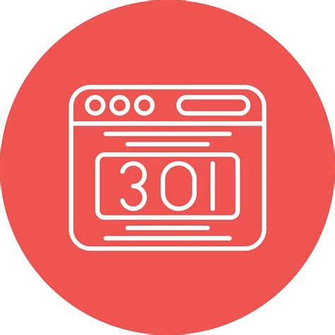 301 Imagen Vectorial De Icono De Redirección Puede Utilizarse Para El