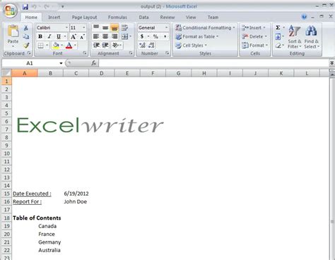How To Cover Page Excel Create