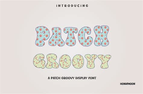 Patch Groovy Font By Honiiemoon · Creative Fabrica
