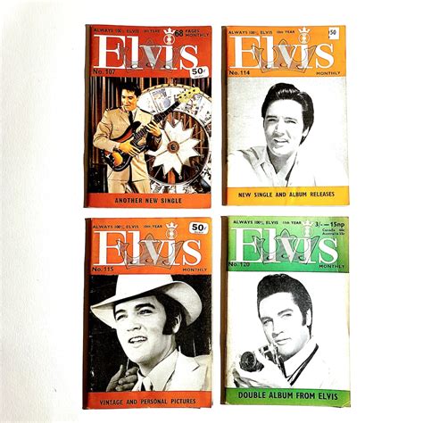 Elvis Presley Monthly Magazines No 107 9th Year No110 10th Etsy