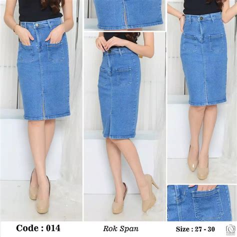 Bisa COD Asia Mode Rok Span Jeans Rok Jeans Pendek Rok Span