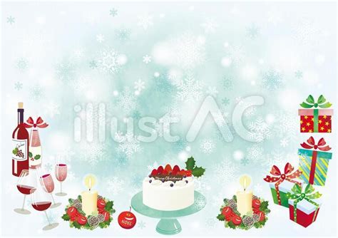 免费矢量 クリスマスケーキのフレーム背景