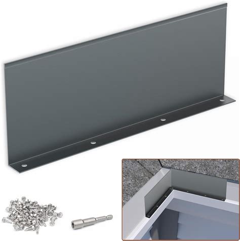 Bjades Gutter Valley Splash Guard4 Pcs Aluminum Roof Valley Splash Shield Gutter Guardfor