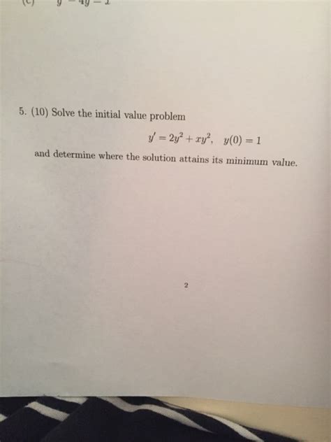 solved solve the initial value problem y 2y 2 xy 2