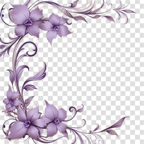 Elegant Floral Corner Frame Design Premium Ai Generated Psd