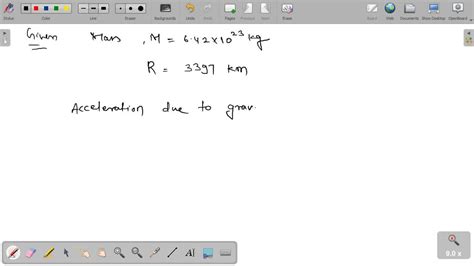 Solved Calculate The Acceleration Of Gravity On The Surface Of Mars Mmars 6 42 X 1023 Kg