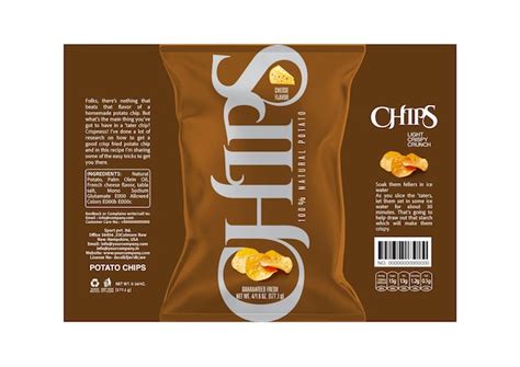 Premium Vector Creative Potato Chips Packaging And Label Collection