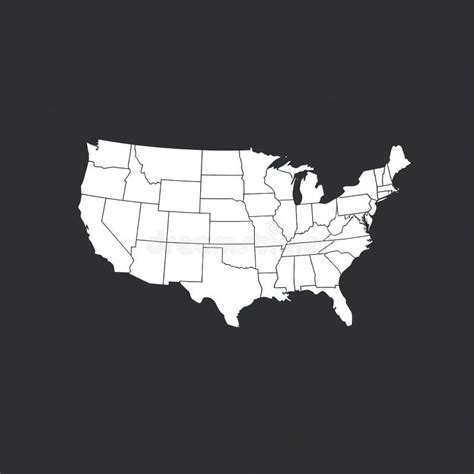 Blank United States Map Customizable Outline For Design Projects
