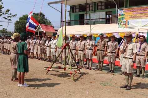 กิจกรรมเข้าค่ายพักแรม และเล่นรอบกองไฟ ลูกเสือ เนตรนารี กลุ่มเครือข่ายสถานศึกษาเมืองหนองคาย กลุ่ม