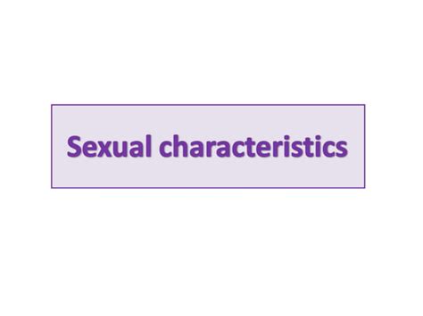 Sexual Characteristics Ppt
