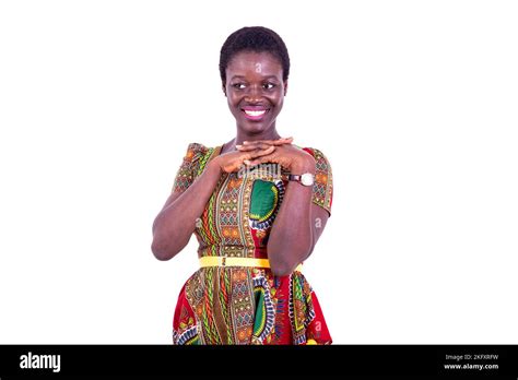 Portrait Of A Beautiful Happy Young Woman Wearing Traditional Loincloth