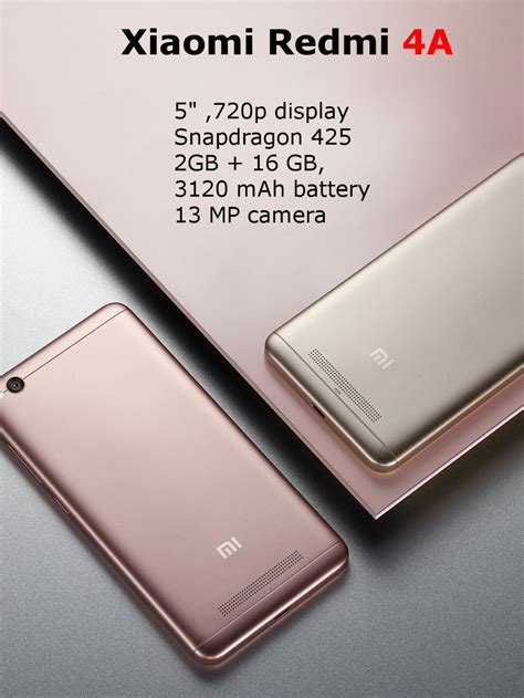Xiaomi Redmi 4A 5.0-inch 2GB RAM 16GB ROM Snapdragon 425 Quad core 4G ...