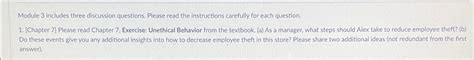 solved module 3 ﻿includes three discussion questions please