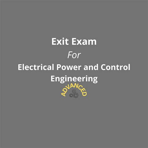 Exit Exam For Electrical Power And Control Engineering Astu Advanced