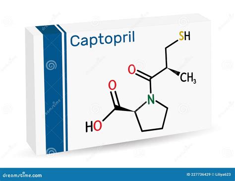 Captopril Molecule It Is Angiotensin Converting Enzyme Inhibitor Ace