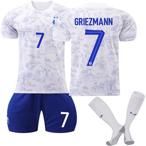 Frankrike bortatröja 2022 23 World Cup Griezmann 7 Fotbollströja T