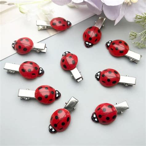 Ladybug Hair Clip Etsy