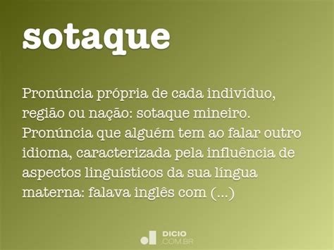 Sotaque Dicio Dicion Rio Online De Portugu S