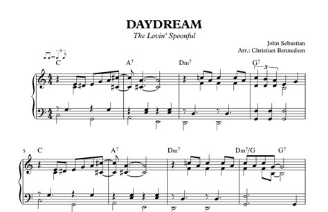 Daydream Arr Christian Bennedsen By Lovin Spoonful Sheet Music For