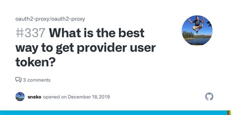 What Is The Best Way To Get Provider User Token · Issue 337 · Oauth2