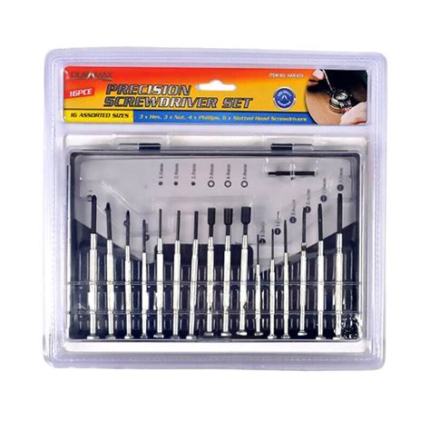 Precision Assorted Jewellers Screwdriver Set 16 Piece Winc