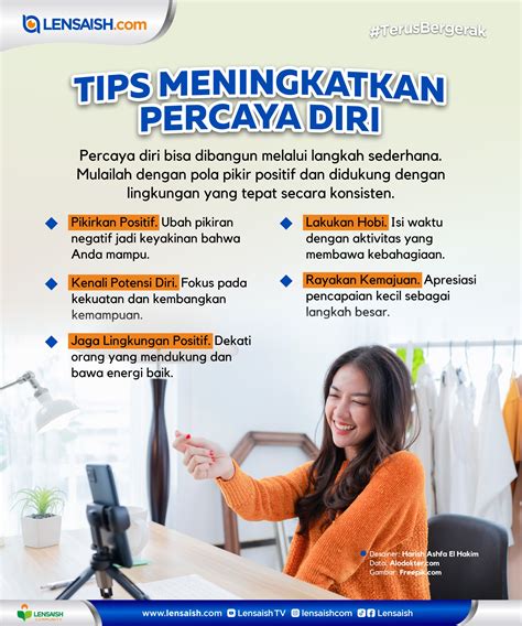 INFOGRAFIS Tips Meningkatkan Percaya Diri LENSAISH