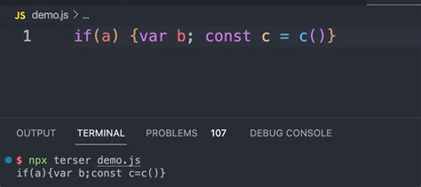 question about the compress for `const` and `let` in statements block