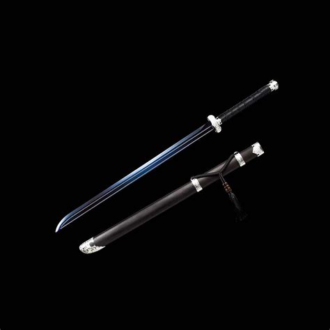 Quenched Blue Blade Flower Blade Spring Steel Full Tang Samurai Katana