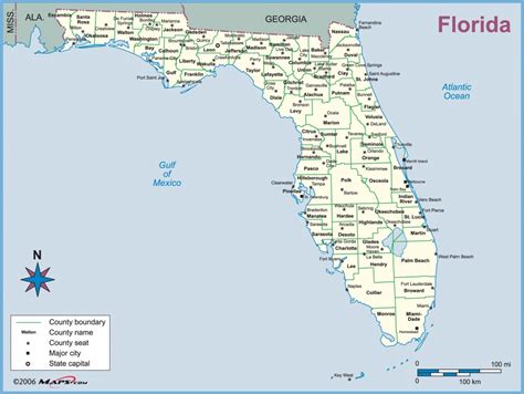 Florida Map Map Of Florida Fl Usa Florida Counties And Cities
