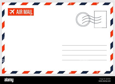 Airmail Envelope Border Vector Illustration Stock Vector Image Art