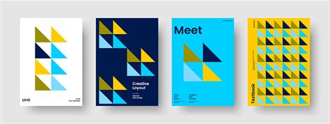Desain Flyer Terisolasi Template Laporan Geometris Tata Letak Latar