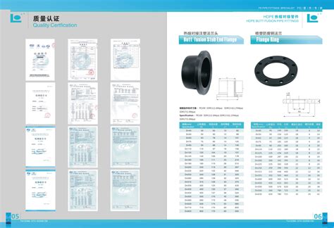 Pe Hdpe 엉덩이 융합 피팅 스텁 엔드 플랜지 Pe 조인트 Hdpe 커넥터 물
