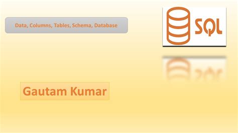 What Is Data Columns Tables Schema Database In Sql Part 2 Youtube