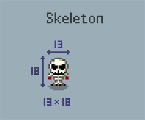 New Skeleton Added To Fantasy Asset Pack Evil Skeleton Pixel Art