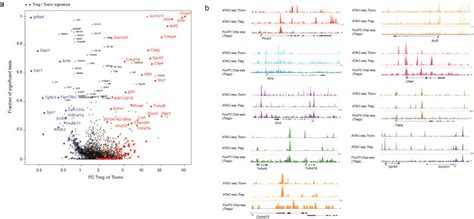 Foxp3 Binds To The Core Treg Signature Genes A Core Treg Signature