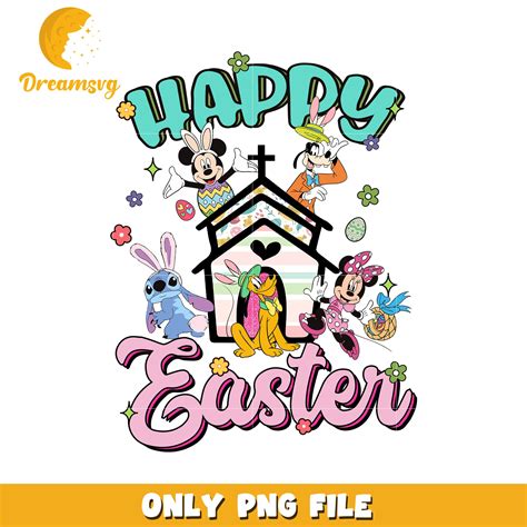 Happy Easter Disney Characters Png File For Decorations Dreamsvg Store