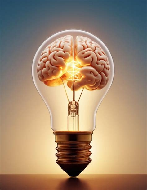 Premium Photo A Picture Of A Brain Being Fired In A Light Bulb