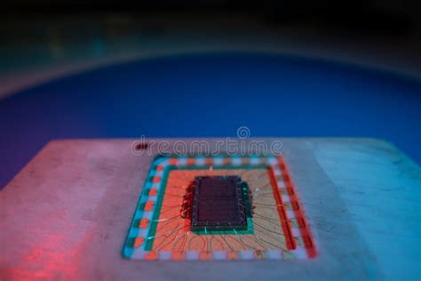 Laboratory Of Semiconductor Chips The Development Of Modern Electronics Crystal Chip In The