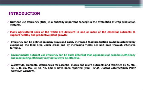Advanced Techniques To Increase Nutrient Use Efficiency Ppt