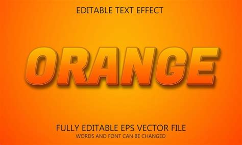Premium Vector Orange Text Effect