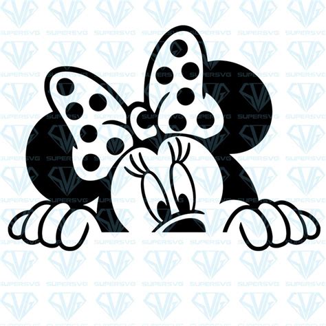 Mickey Minnie Mouse Peek Svg Files For Silhouette Files For Cricut Svg