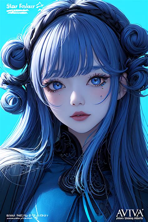 Ai绘画 蓝色系定妆红蜻蜓网咖 站酷zcool