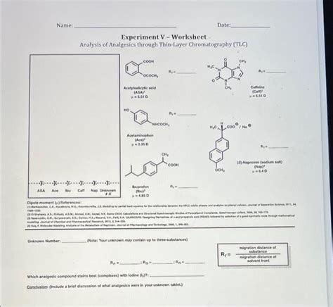 Solved Name Date Experiment V Worksheet Analysis Of