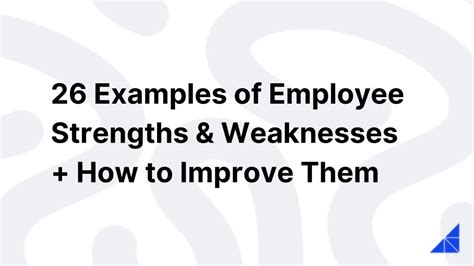 Strengths And Weaknesses List